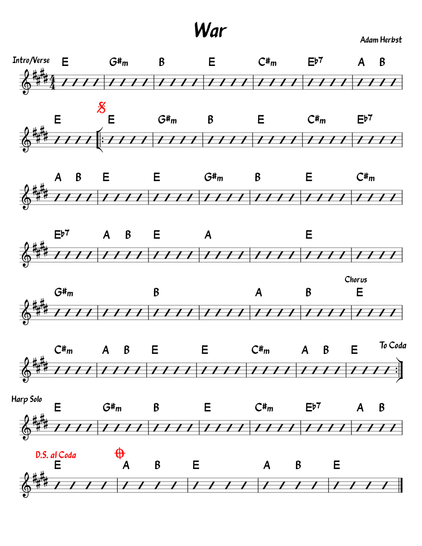 War Sheet music for Piano (Solo) | Musescore.com