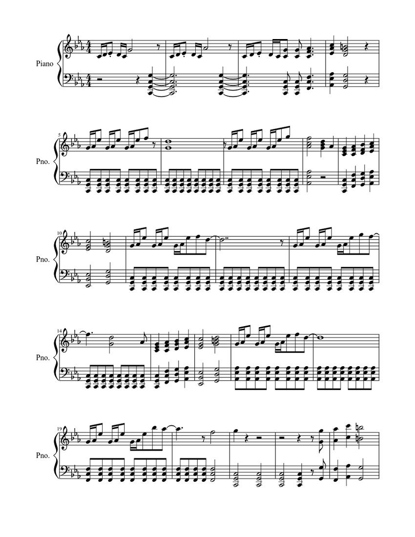 NFL on FOX Theme Sheet music for Piano (Solo) | Musescore.com