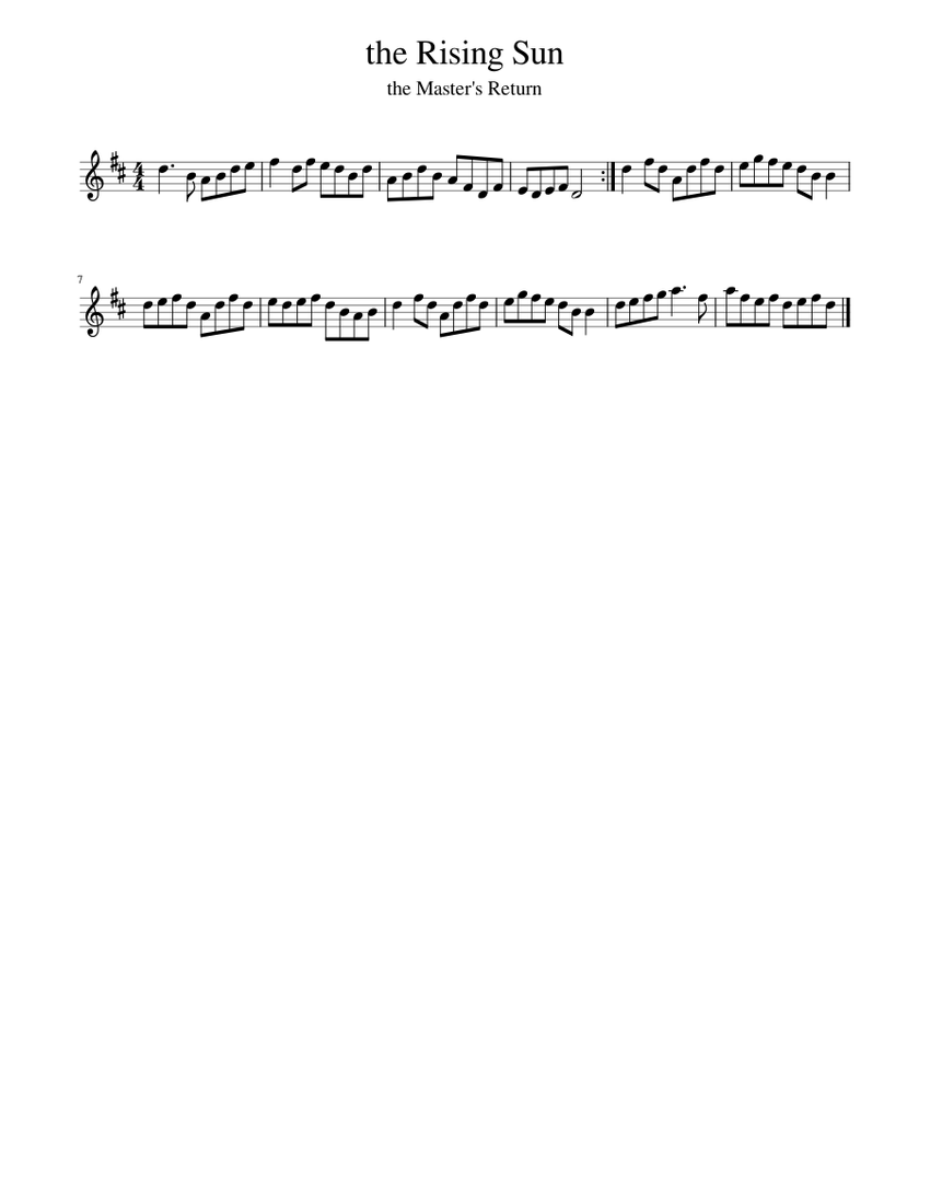 the Rising Sun Sheet music for Piano (Solo) | Musescore.com