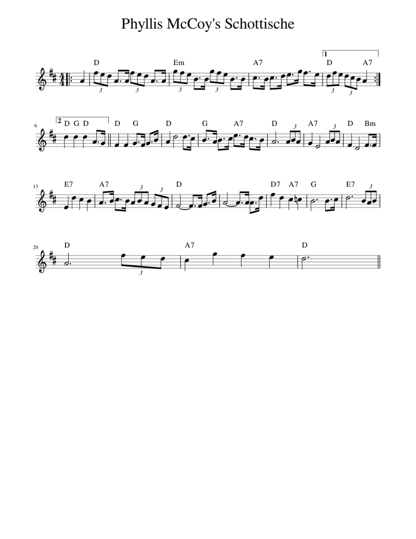 Phyllis McCoy's Schottische Sheet music for Piano (Solo) Easy ...
