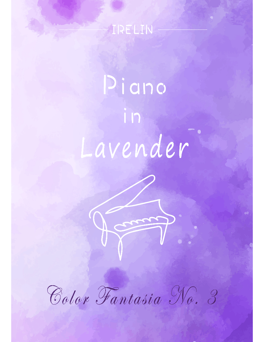 Piano In Lavender Color Fantasia No 3 Announcement Sheet Music For piano-in-lavender-color-fantasia-no-3-announcement-sheet-music-for