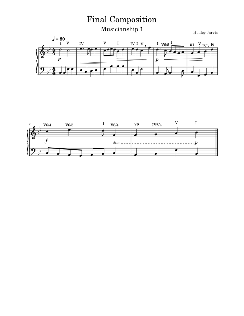Final_Composition Sheet music for Piano (Choral) Easy | Musescore.com