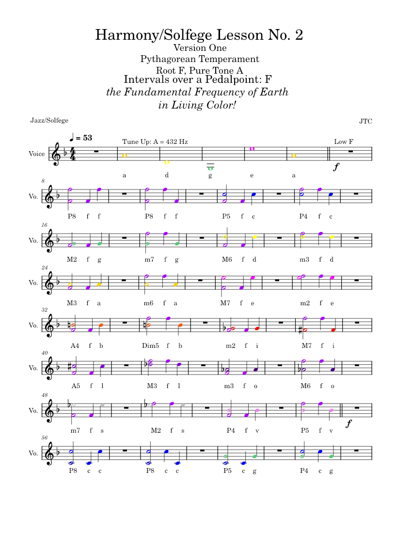 Harmony_Solfege_Lesson_No._2 Sheet music for Vocals (Solo) | Musescore.com