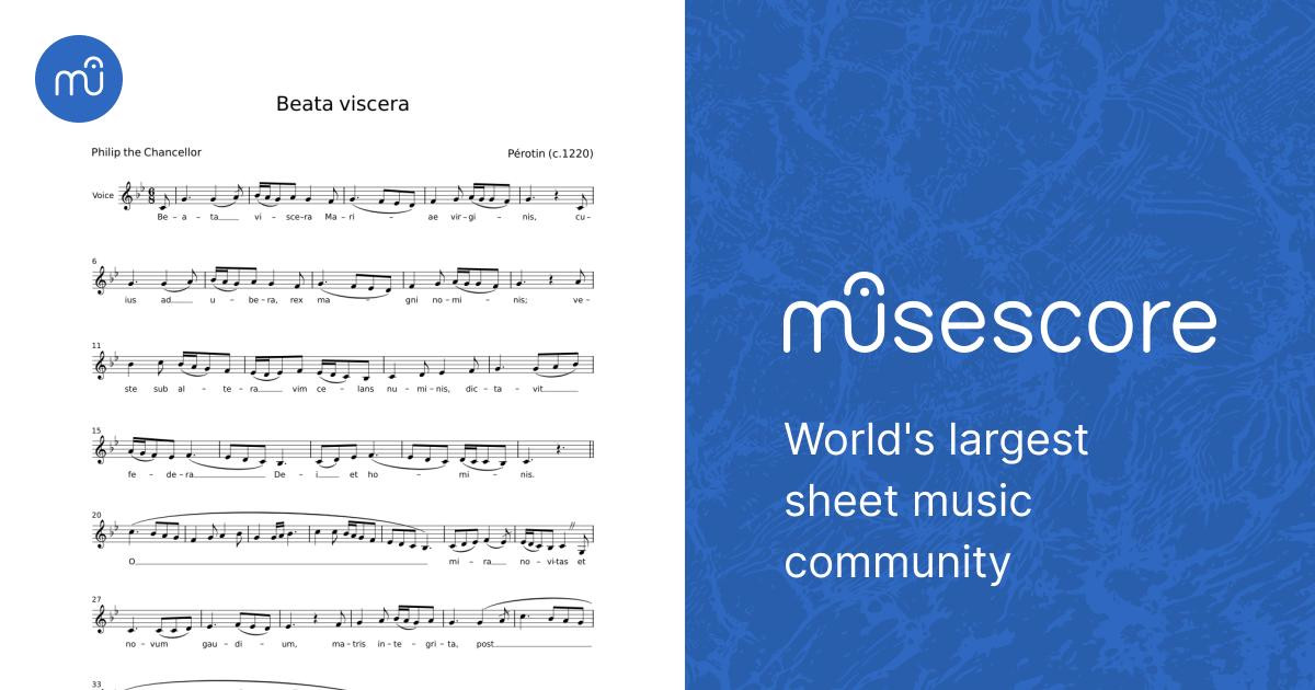 Beata viscera - Pérotin Sheet music for Voice (other) (Solo ...