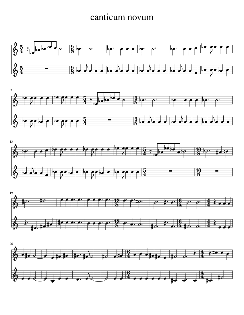 canticum novum Sheet music for Piano (Solo) | Musescore.com