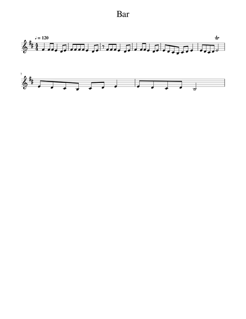 Bar Sheet music for Piano (Solo) Easy | Musescore.com