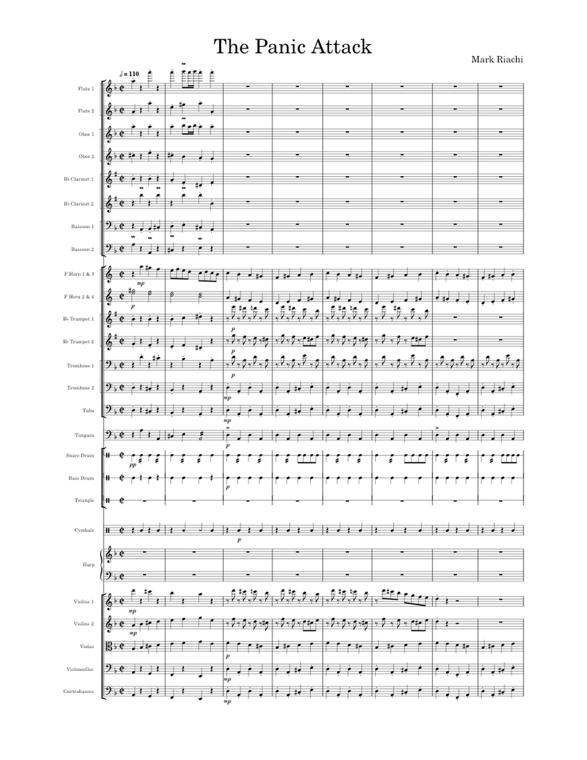 The Panic Attack Sheet music for Trombone, Tuba, Flute, Oboe & more ...