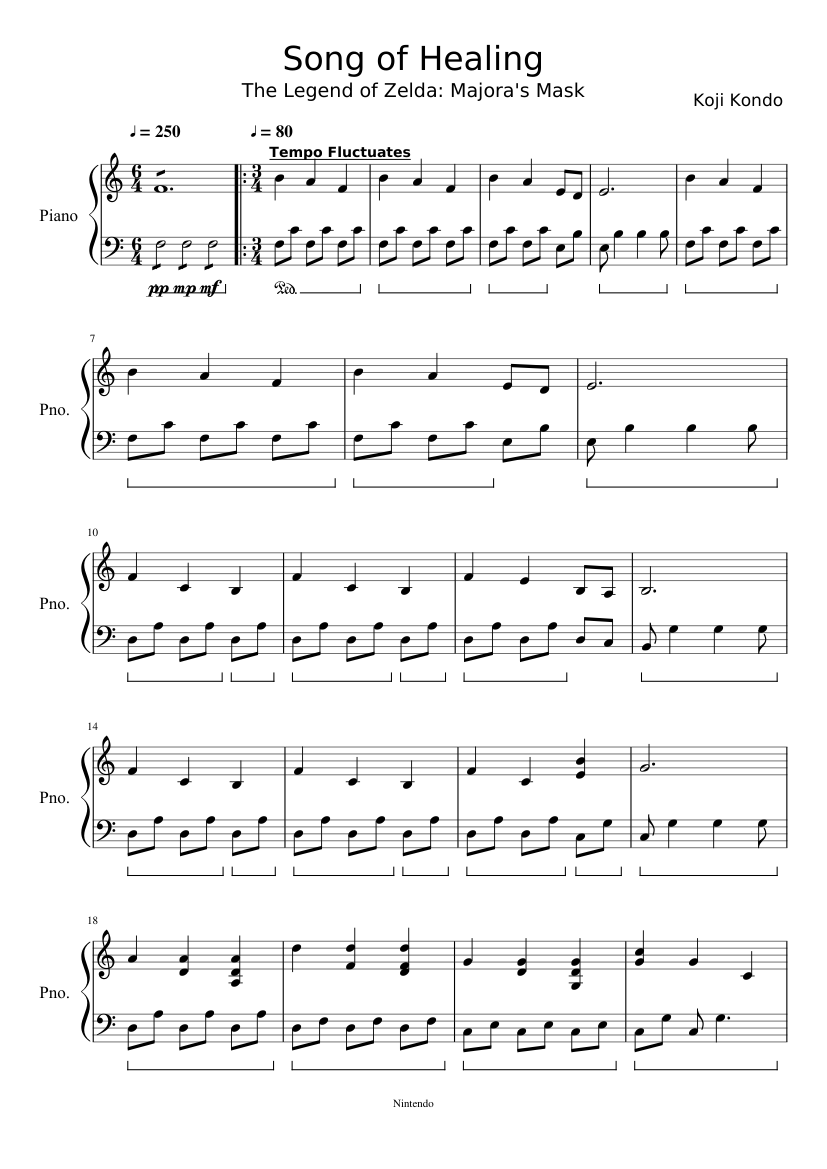 Song of Healing Sheet music for Piano (Solo) Easy | Musescore.com