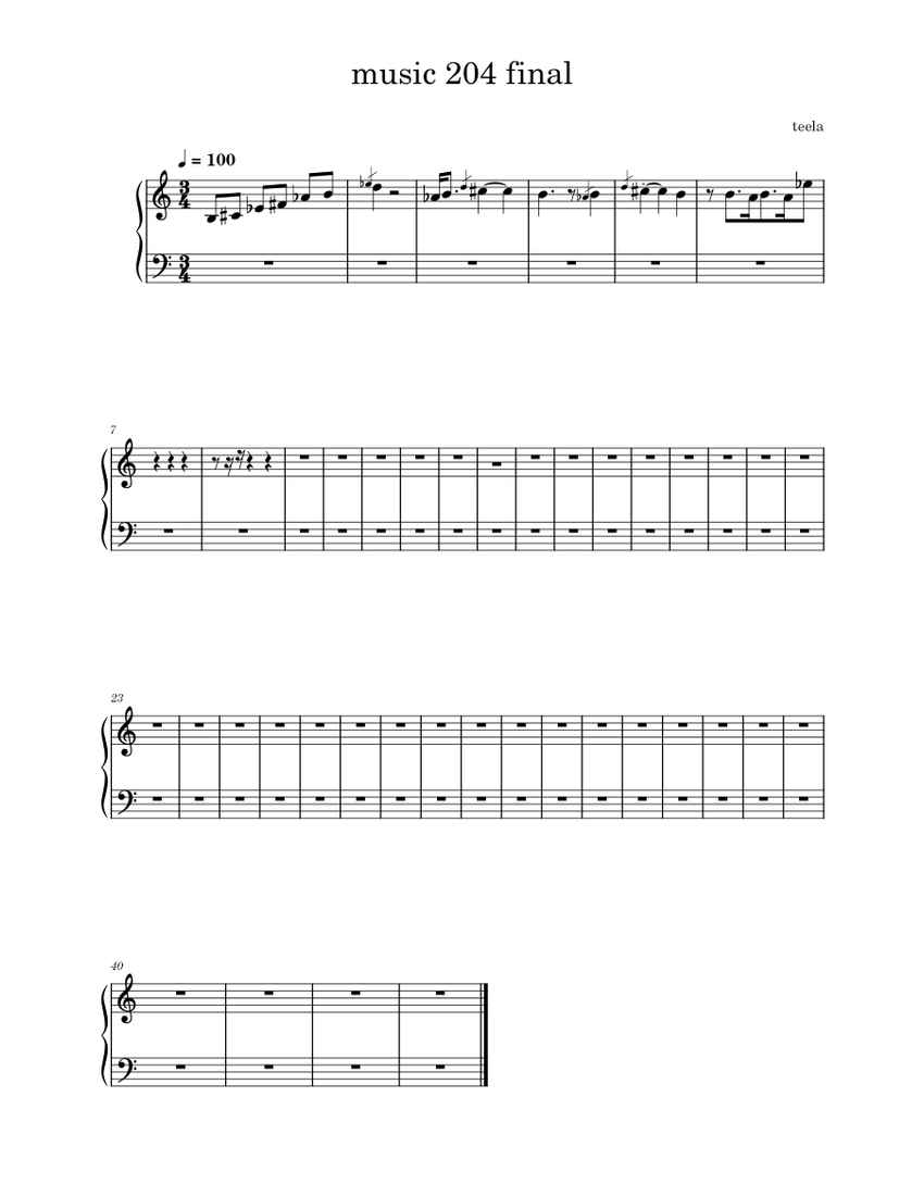 A final Sheet music for Piano (Solo) Easy | Musescore.com