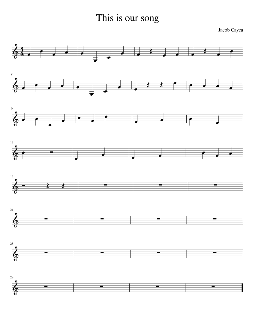 This is our song Sheet music for Piano (Concert Band) | Musescore.com