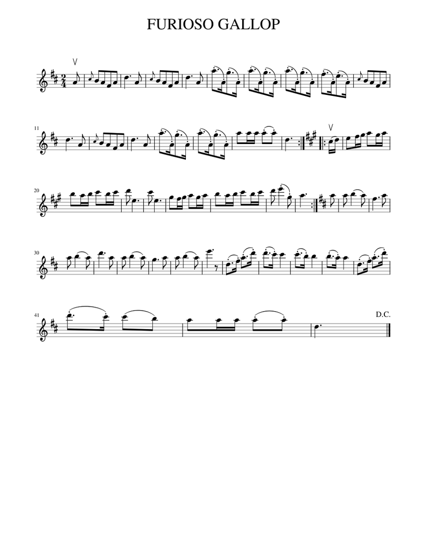 FURIOSO GALLOP Sheet music for Piano (Solo) | Musescore.com