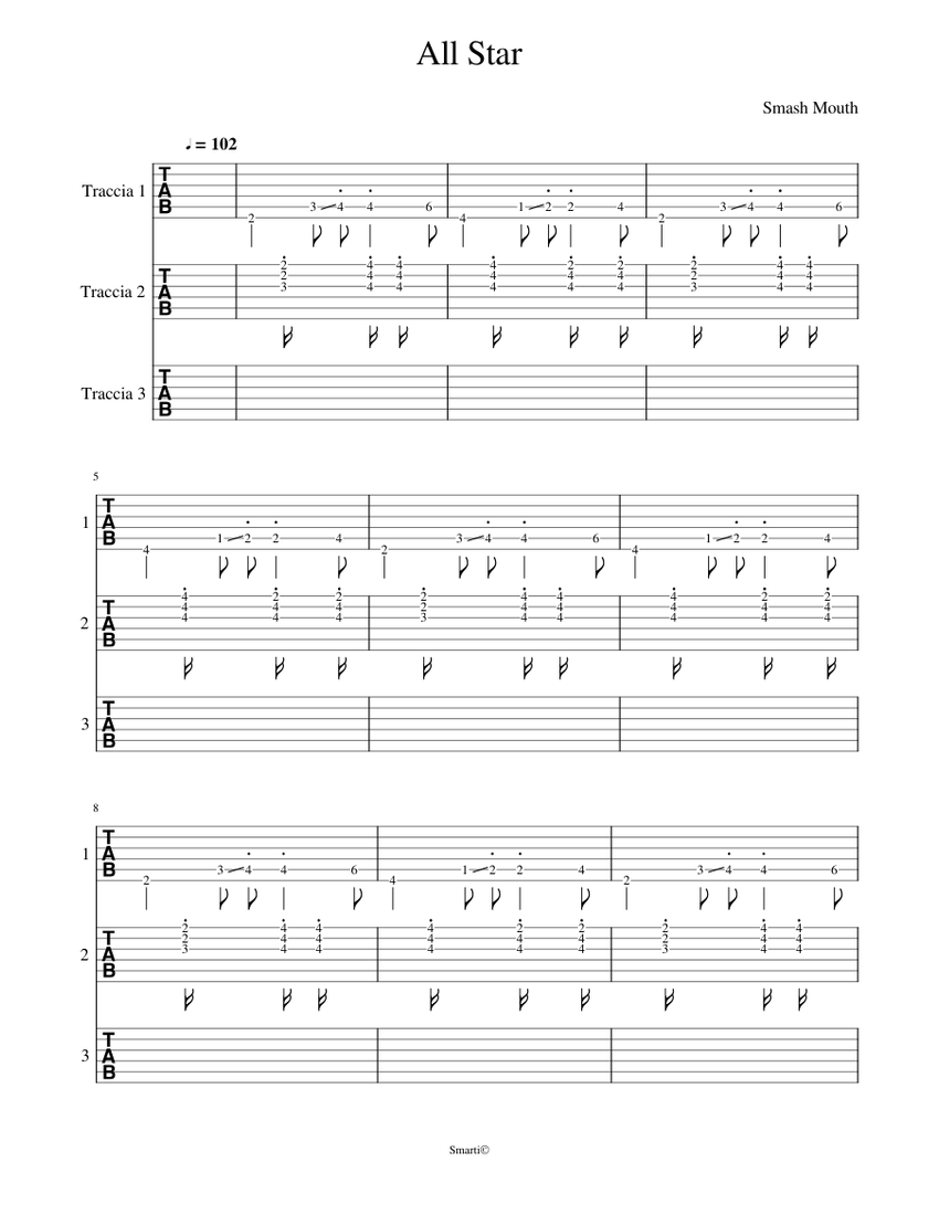 All Star - Smash Mouth - piano tutorial