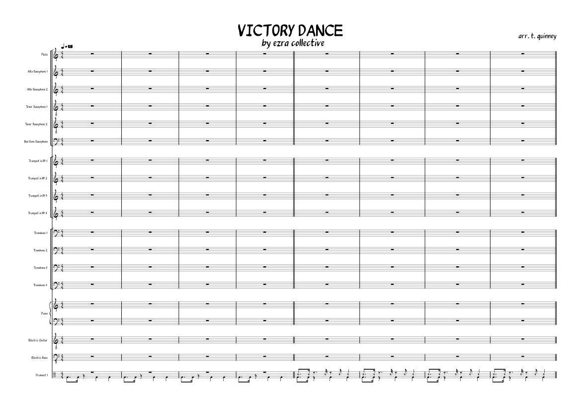 VICTORY DANCE by Ezra Collective - arranged by Terry Quinney Sheet ...