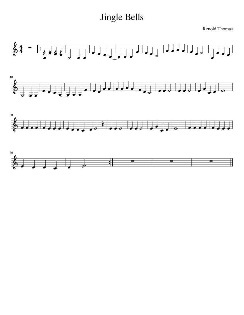 Jingle Bells Sheet music for Piano (Solo) | Musescore.com