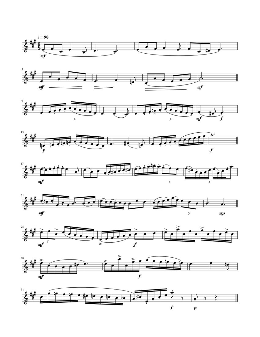 Trumpet audition Sheet music for Trumpet in b-flat (Solo) | Musescore.com