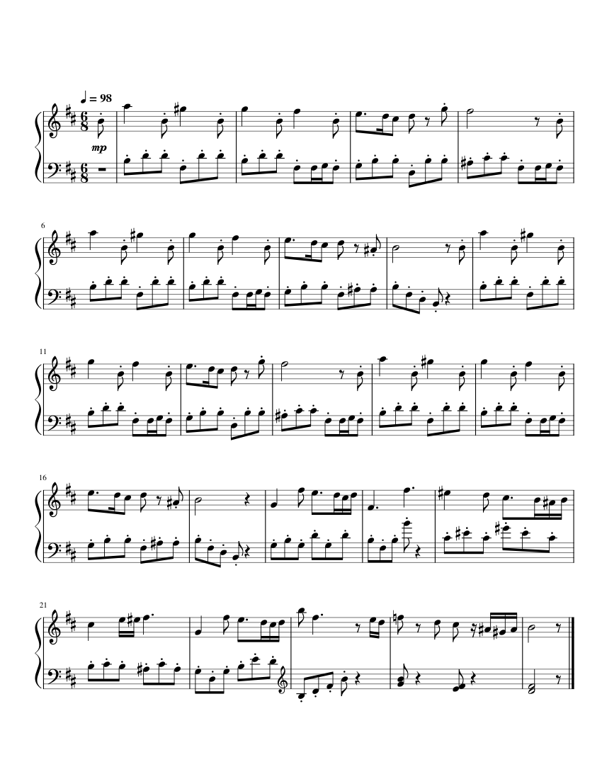 Deltarune Chapter 2 OST: 14 - Berdly - Toby Fox Sheet music for Piano (Solo) | Musescore.com