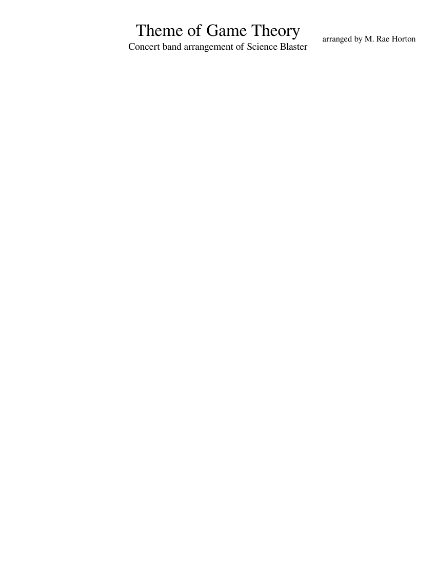 Theme of Game Theory Sheet music for Trombone, Euphonium, Tuba, Flute ...