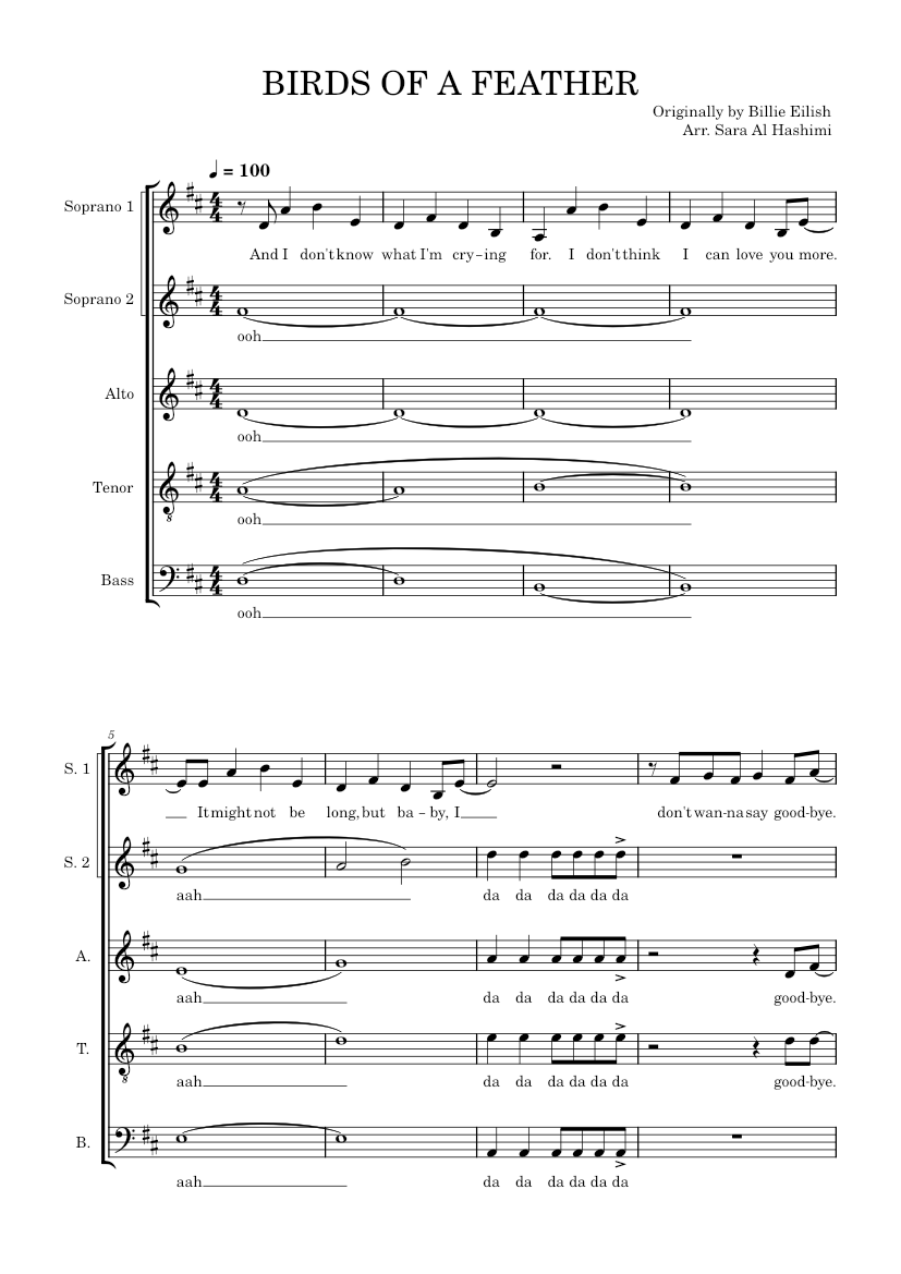 BIRDS OF A FEATHER Sheet Music for Bass guitar, Trumpet other (A ...