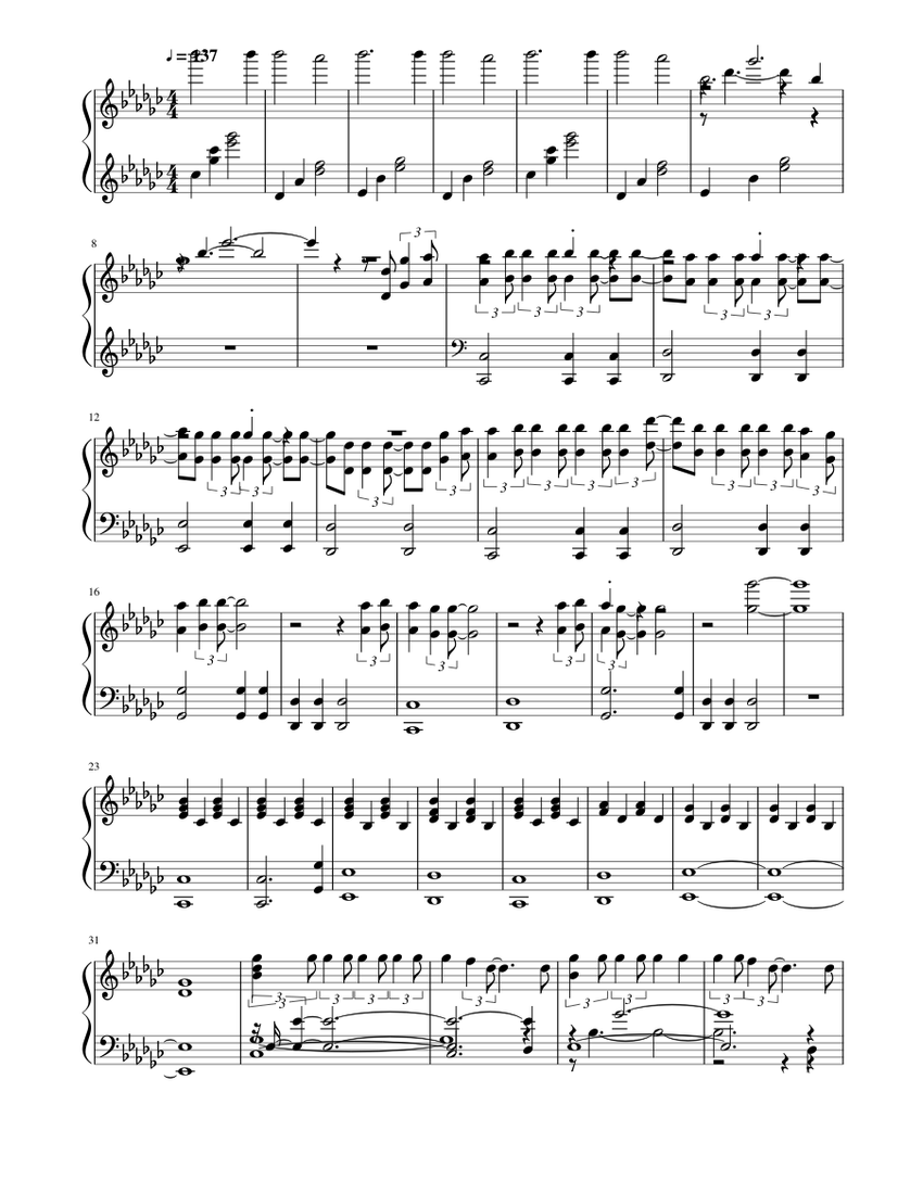 Secret_Base_-_Kimi_ga_Kureta_Mono_(10_years_after_Ver Sheet music for ...