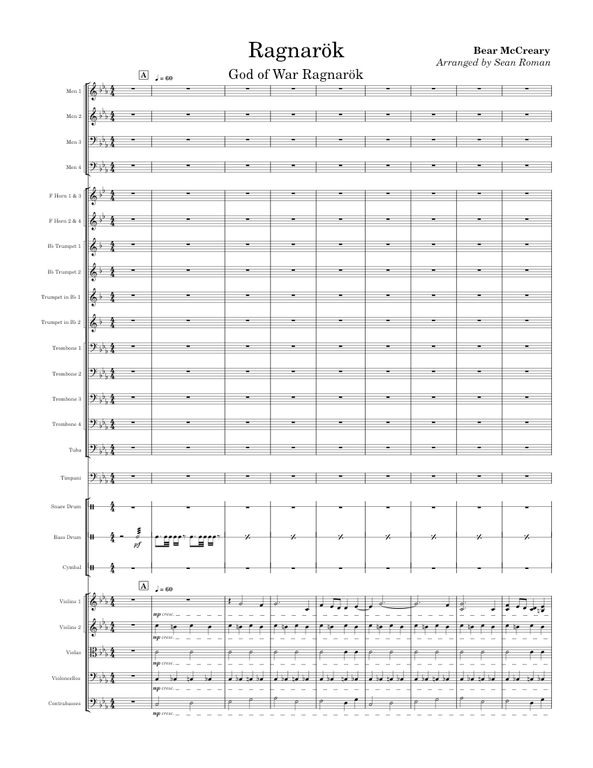 God of War Ragnarök - Ragnarök WIP (read description) Sheet Music for ...