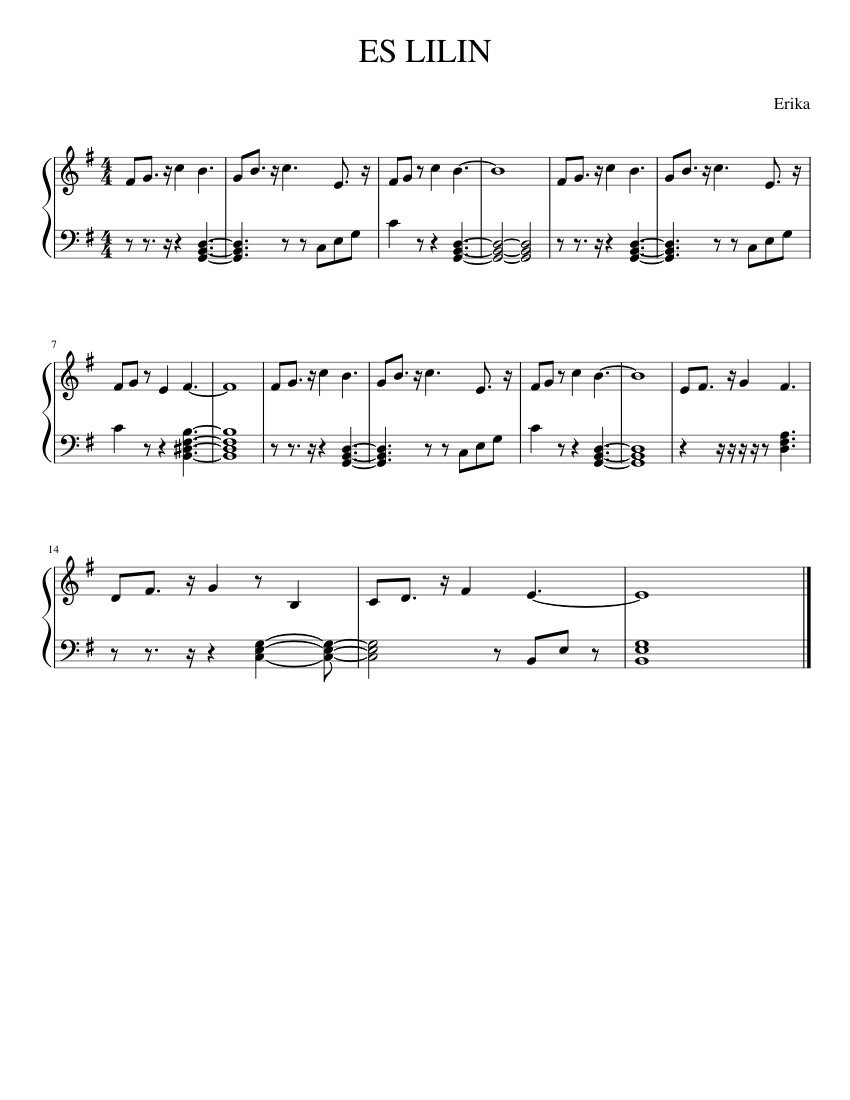 ES_LILIN erika - piano tutorial