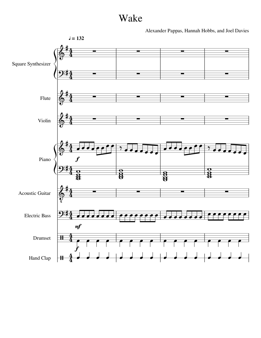 Wake - piano tutorial