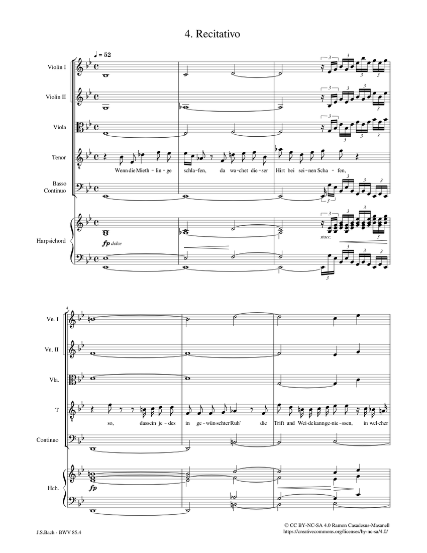 Ich bin ein guter Hirt, BWV 85 / Mvt. 4 – Johann Sebastian Bach BWV 85. ...