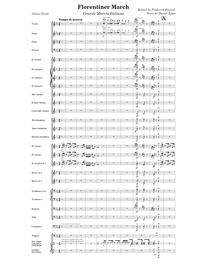Florentiner March - Julius Fucik Sheet music for Trombone, Cornet ...