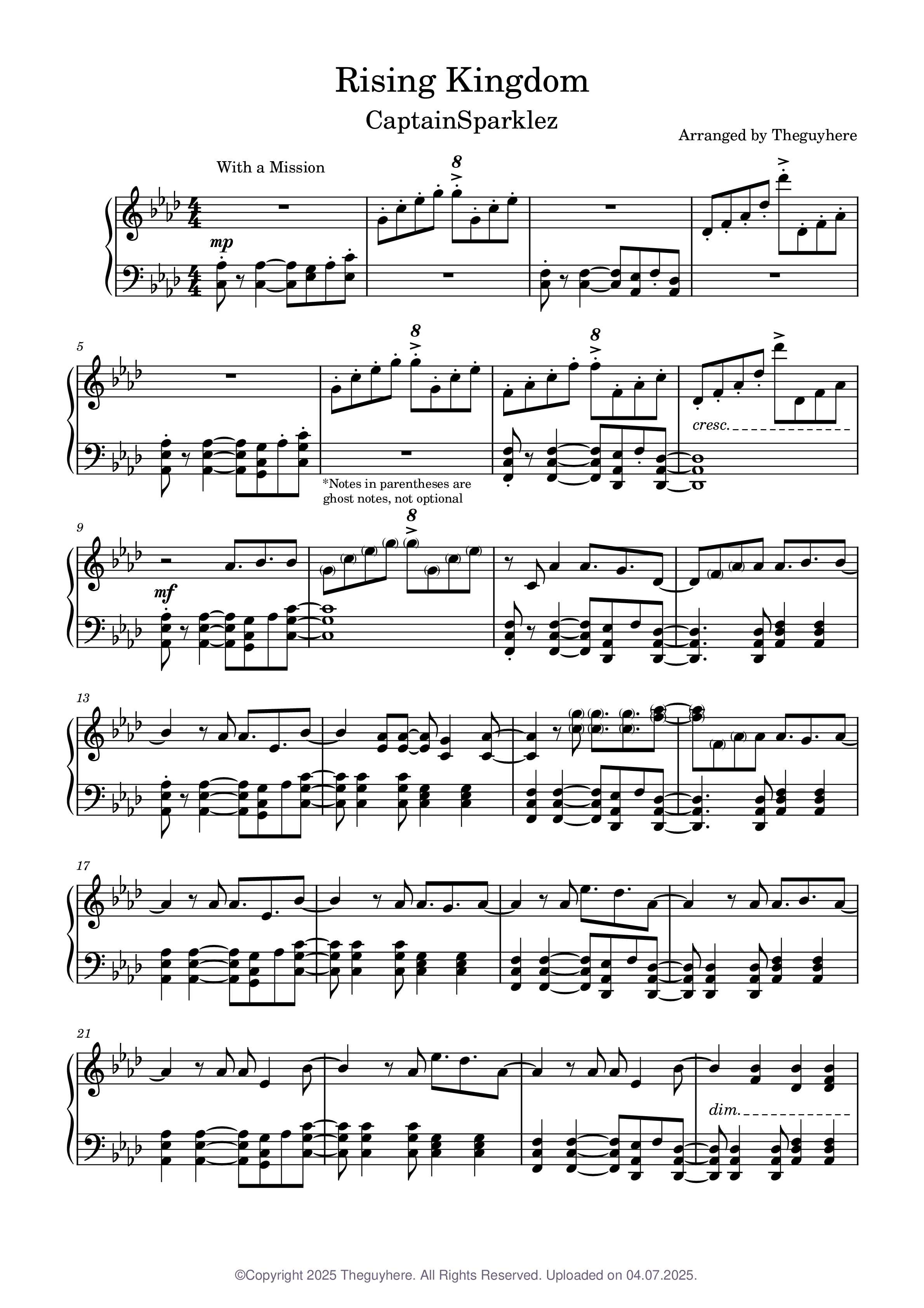 Rising Kingdom Sheet music for Piano (Solo) | Musescore.com