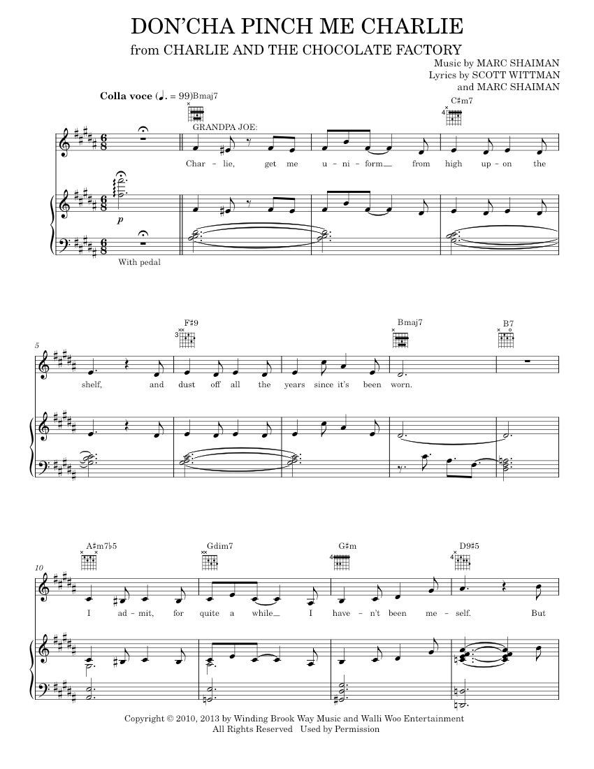 Play Official version of Don'cha Pinch Me Charlie sheet music by Marc ...