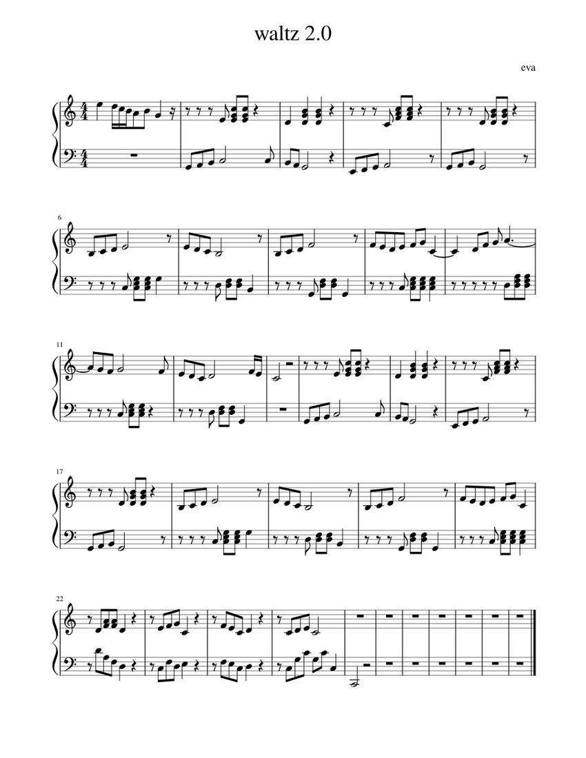waltz 2 Sheet music for Piano (Solo) | Musescore.com