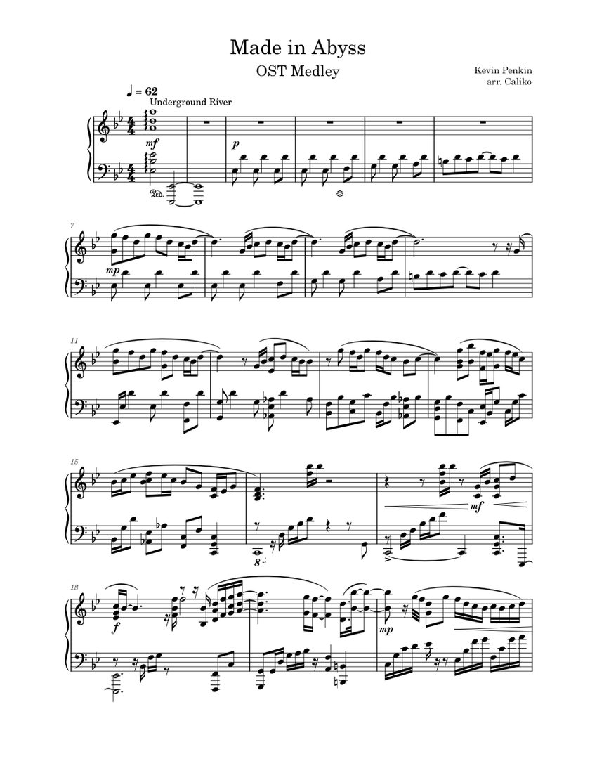 Made in Abyss OST Piano Medley Sheet music for Piano (Solo) | Musescore.com