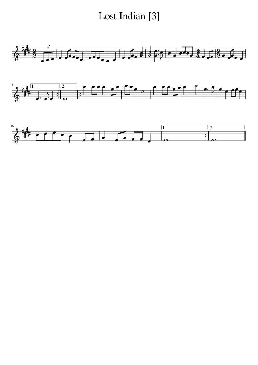 Lost Indian Sheet music for Piano (Solo) Easy | Musescore.com