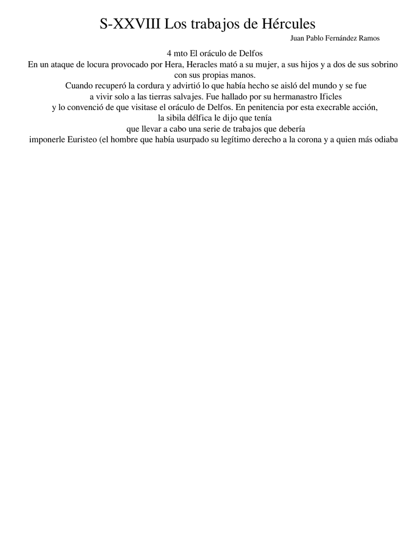 S-XXVIII_Los_trabajos_de_Hércules_4_mto El oráculo de Delfos Sheet ...