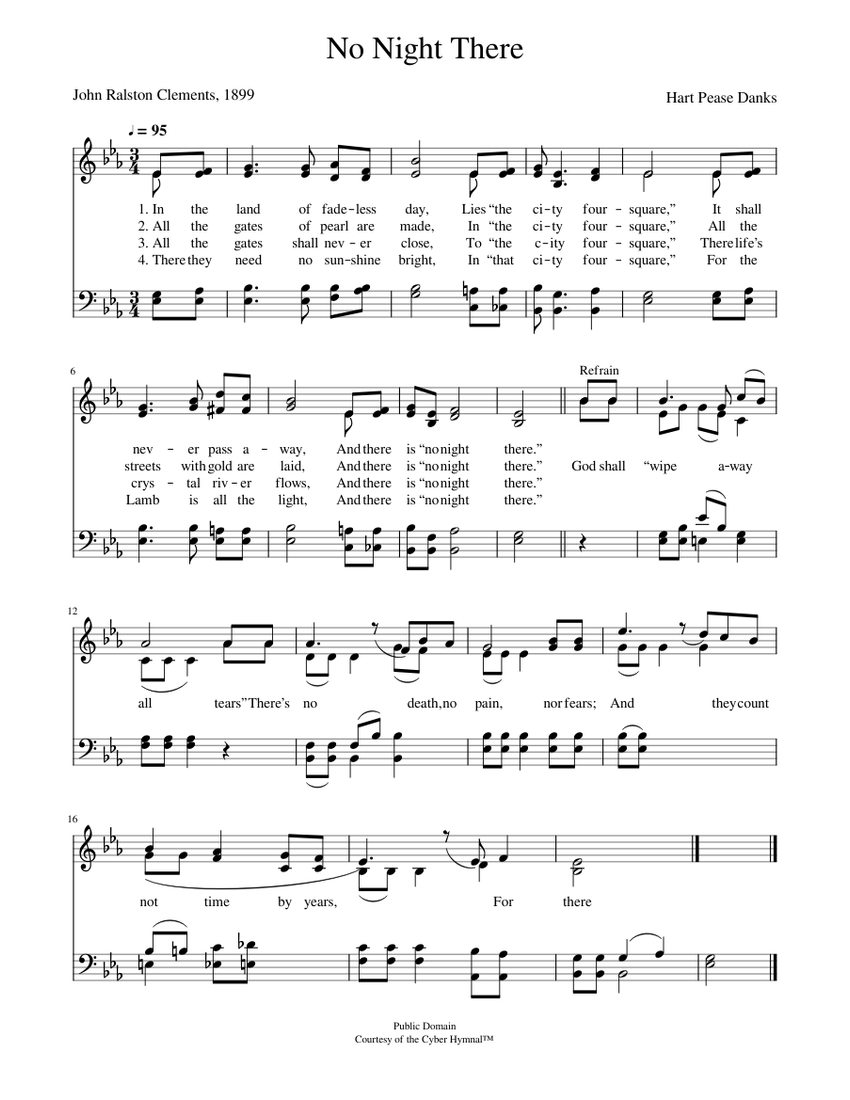 No night there - Hart P. Danks Sheet music for Piano (Piano Duo ...