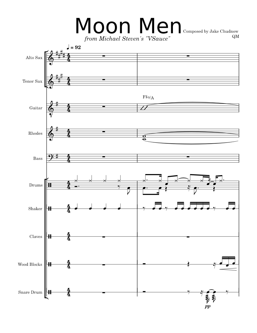Moon men – Jake Chudnow Moon Men - Jake Chudnow Sheet Music with Chords ...