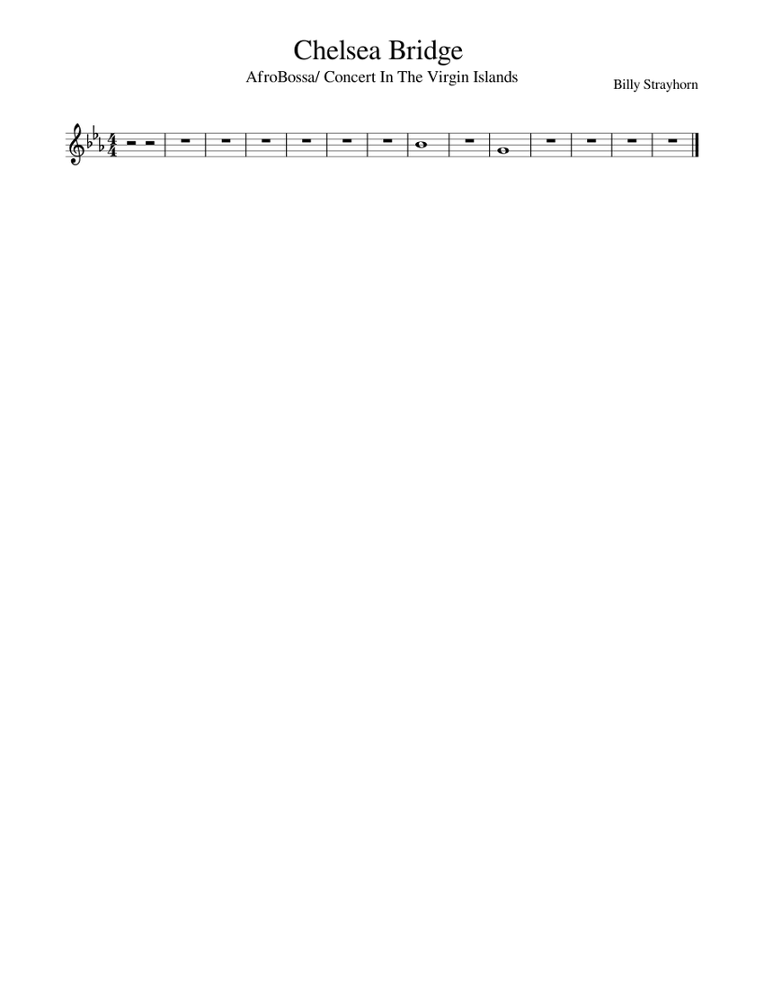 Chelsea Bridge Sheet music for Trumpet in b-flat (Solo) | Musescore.com