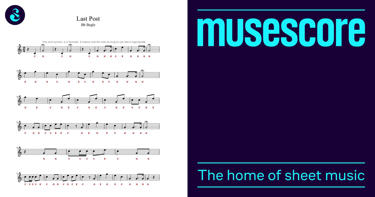 Last Post (Bb Bugle) Sheet music for Flugelhorn (Solo) | Musescore.com