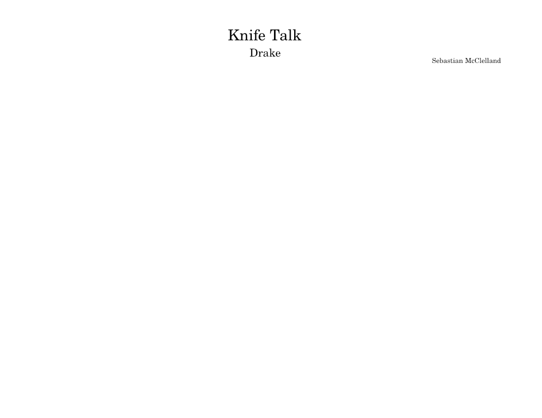 Knife Talk Drake Knife Talk Sheet music for Trombone, Euphonium, Mellophone, Flute piccolo ...