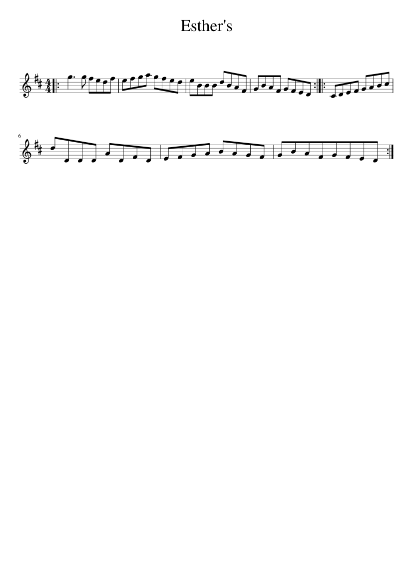 Esther's Sheet music for Piano (Solo) Easy | Musescore.com