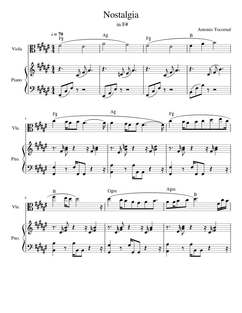 Nostalgia - piano tutorial