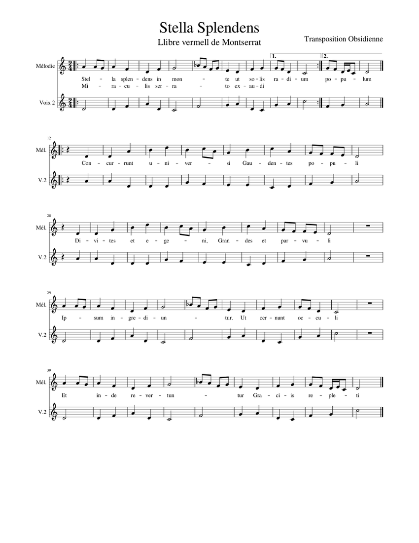 Stella Splendens Sheet music for Piano, Violin (Solo) | Musescore.com