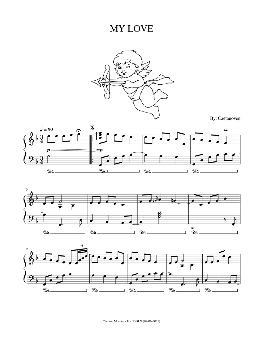 MY LOVE Sheet music for Piano (Solo) Easy | Musescore.com