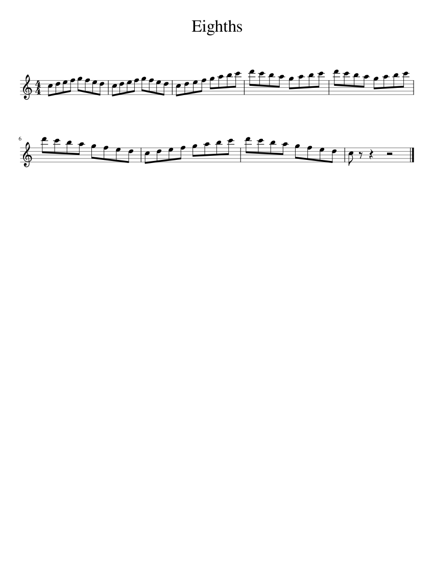Eighths Sheet music for Piano (Solo) | Musescore.com