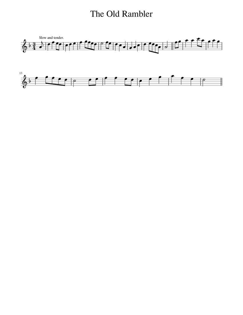 The Old Rambler Sheet music for Piano (Solo) | Musescore.com