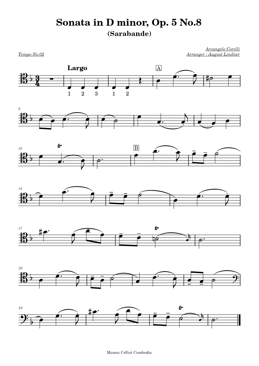 Sonata in D minor, Op. 5, No. 8 – Arcangelo Corelli (8. Sarabande ...