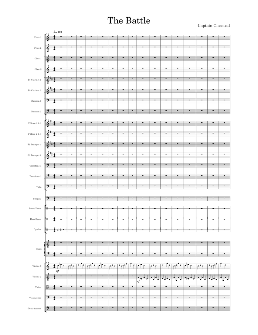 The_Battle Sheet music for Trombone, Tuba, Flute, Oboe & more ...