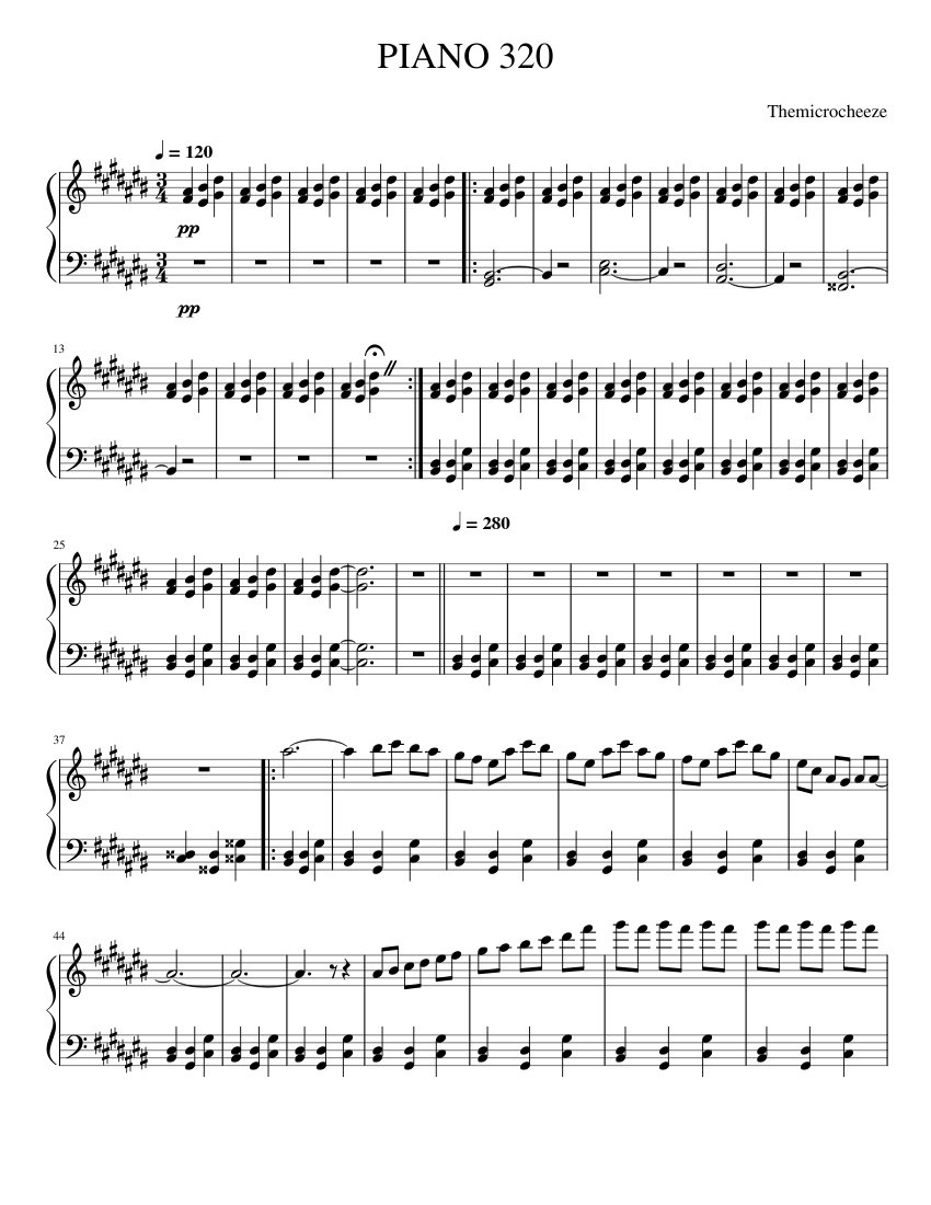 PIANO320 Sheet music for Piano (Solo) | Musescore.com