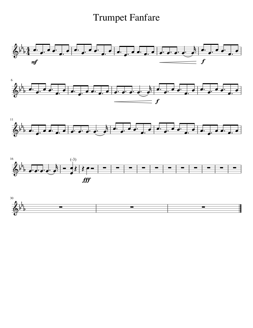 CHS Trumpet Fanfare part 4 Sheet music for Piano (Solo) Easy | Musescore.com