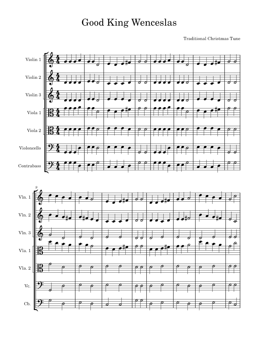 Good king wenceslas – Misc Christmas Good King Wenceslas Sheet music ...